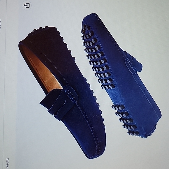 Go Tour | Shoes | Go Tour Men Dark Blue Suede Leather Penny Loafer ...